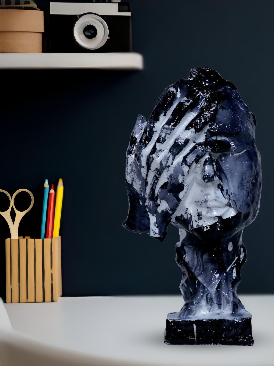 Buy Aura Eyes Black Polyresin Natural Living Room Small Showpiece 6.3 ...