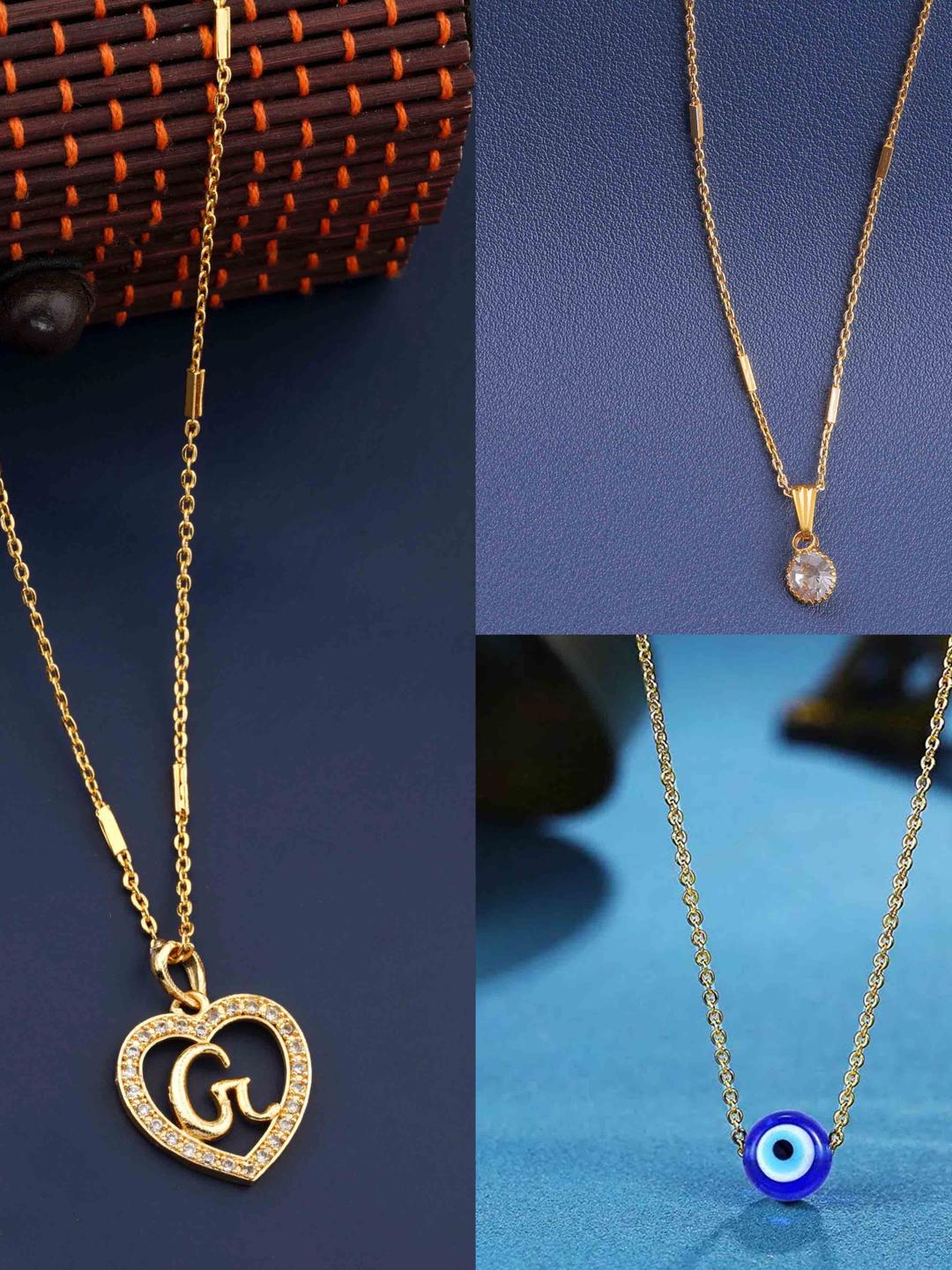 Buy Boghra Sales Women Set Of 3 Gold Plated Brass American Diamond ...