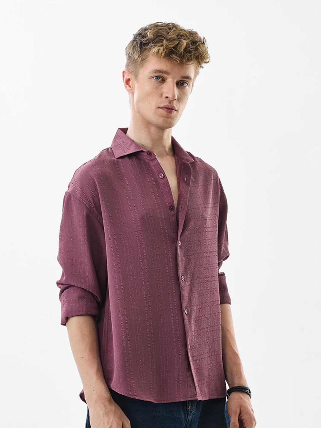 Buy Snitch Regular Fit Self Design Shirt - Shirts for Men 34022645 | Myntra