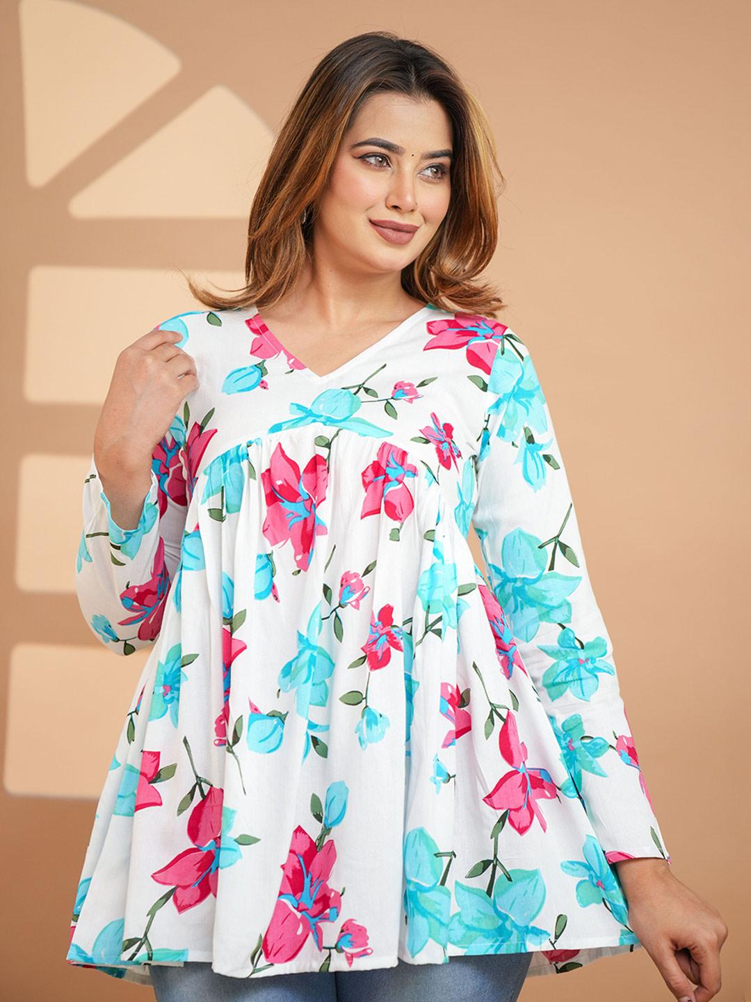 Buy MISAYL Women Floral Printed Floral Kurta - Kurtas for Women ...