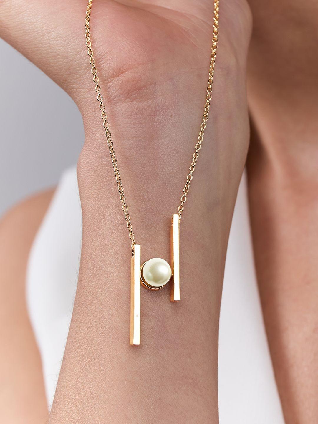 Buy AIKA BY MINUTIAE Brass Gold Plated Necklace - Necklace And Chains ...