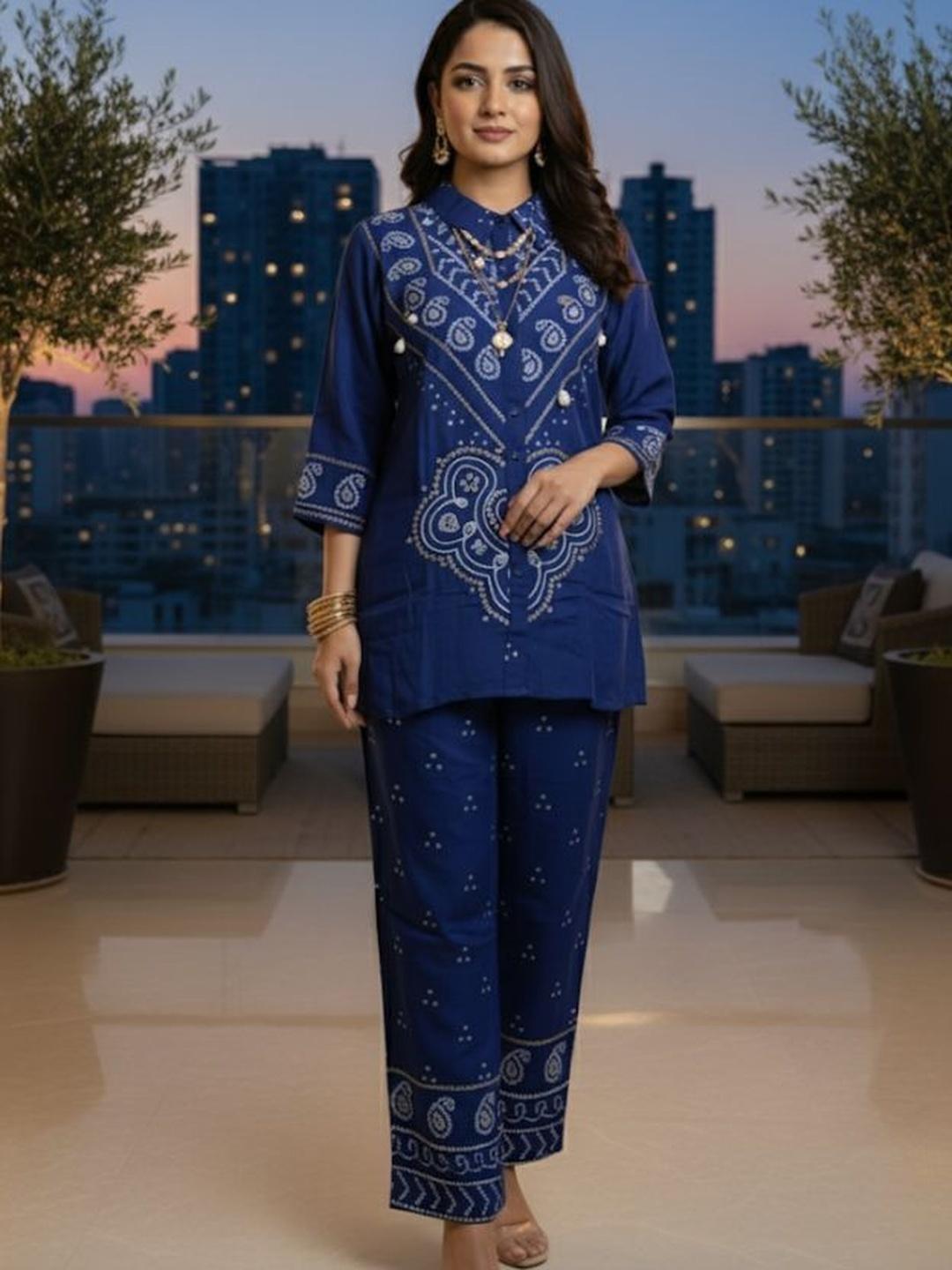 Buy MARC LOUIS Printed Collar Shirt With Trousers Co Ords - Co Ords for ...