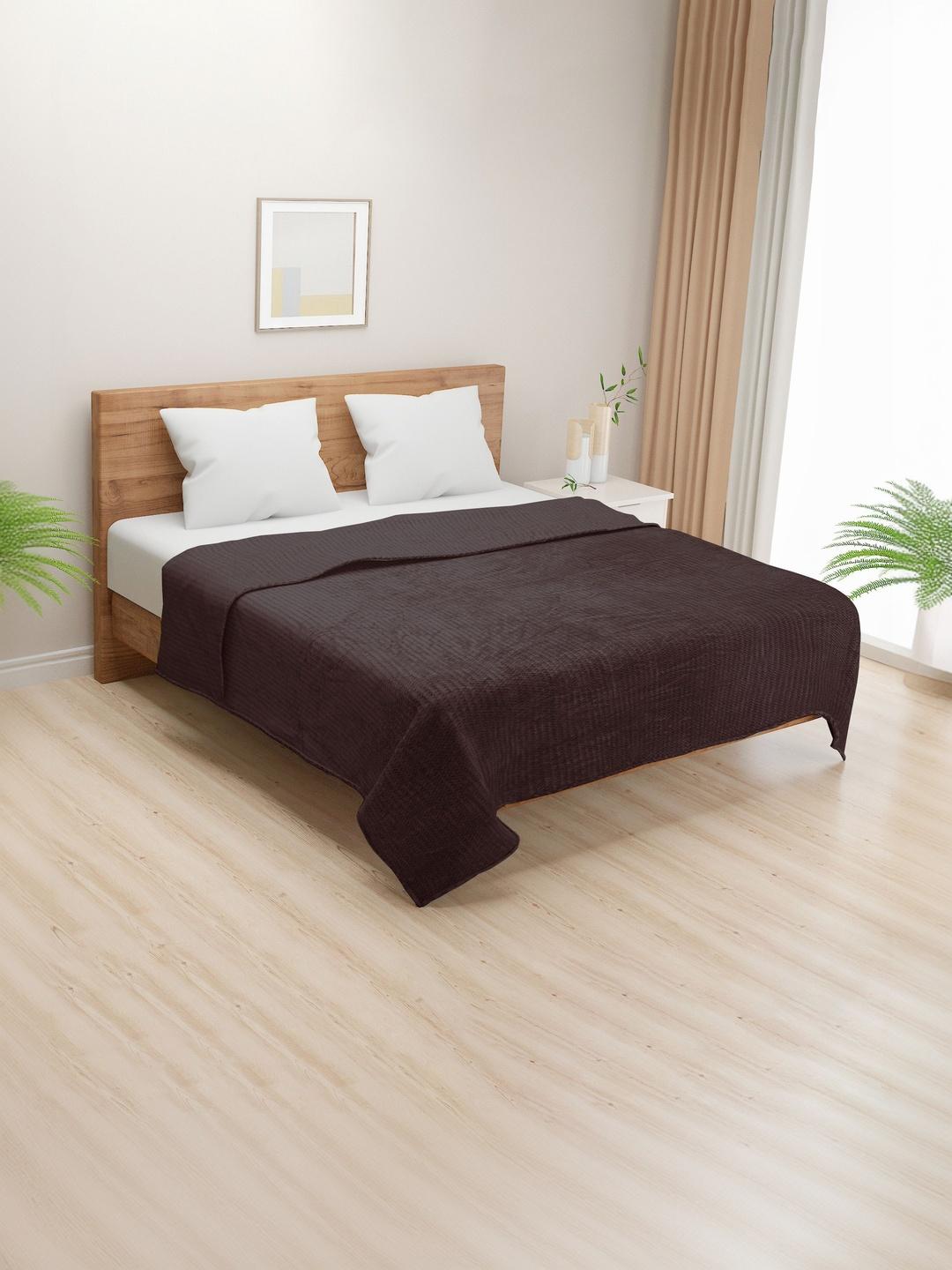 Buy SWAYAM Unisex 233 GSM Solid Dohar Blanket - Blankets Quilts And ...