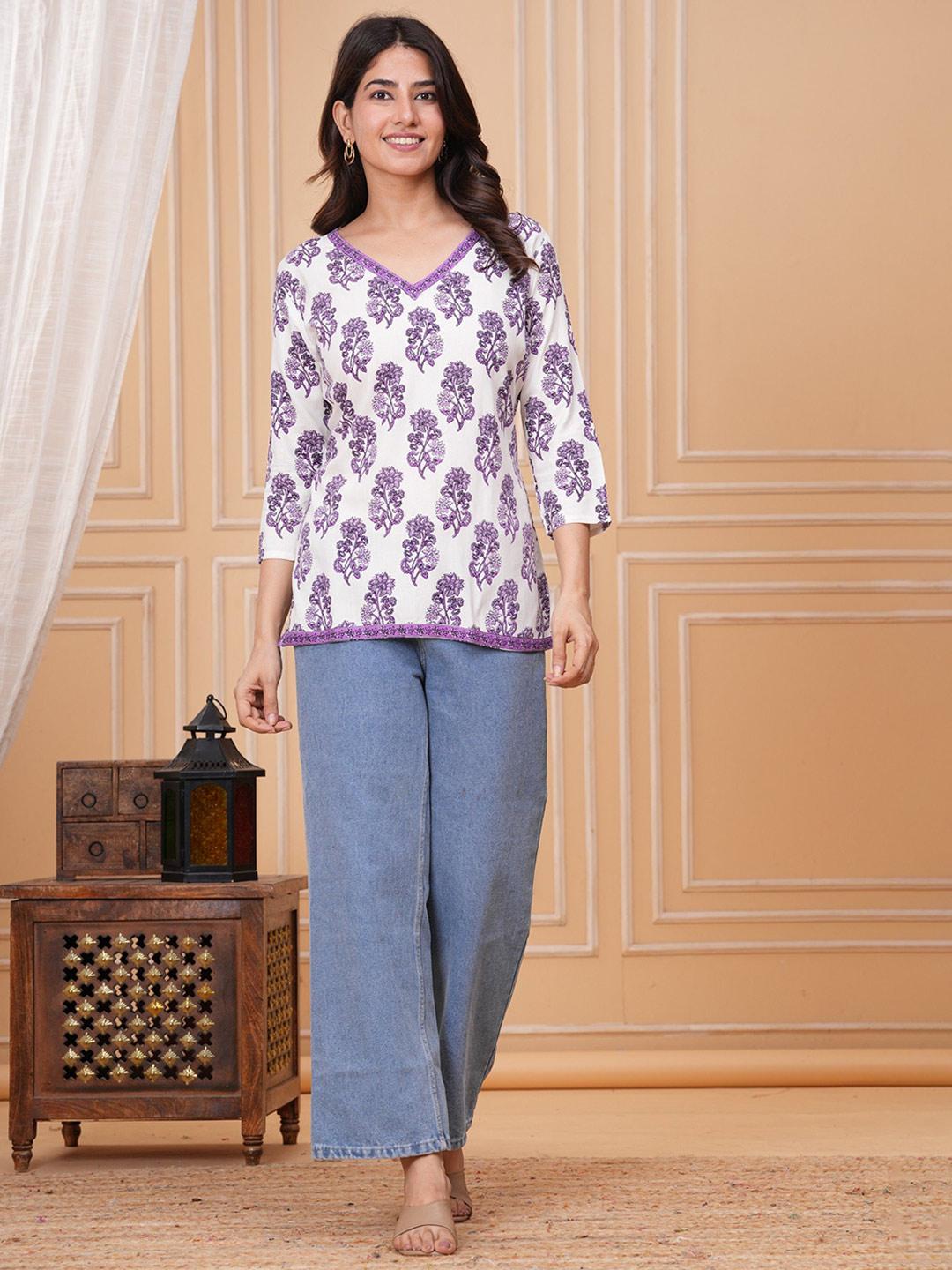 Buy MISAYL Women Floral Printed Floral Kurta - Kurtas for Women ...