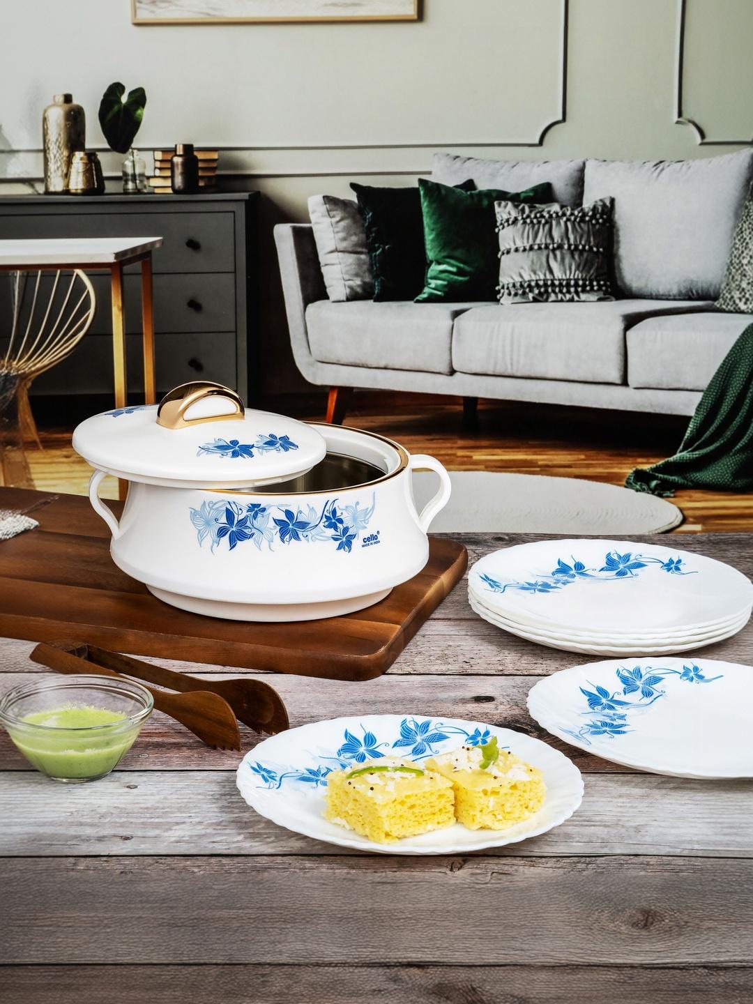 Buy Cello White 2026 Opalware 7 Pieces Dishwasher Safe Cook And Serve ...