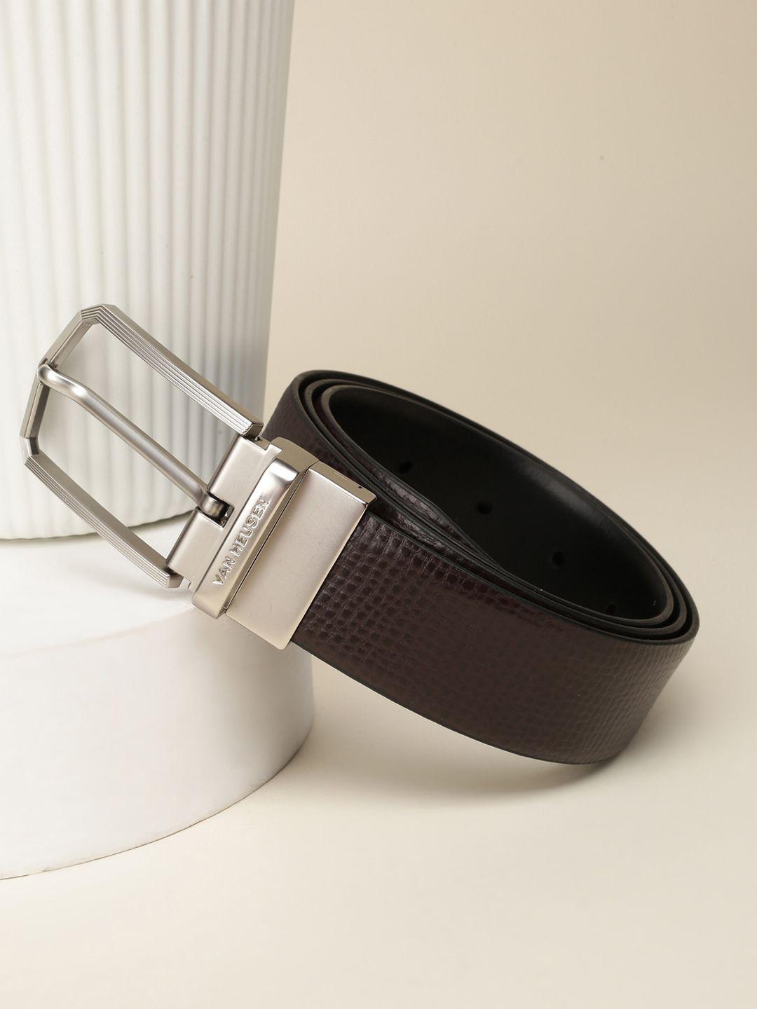 Buy Van Heusen Men Textured Leather Formal Belt - Belts for Men ...