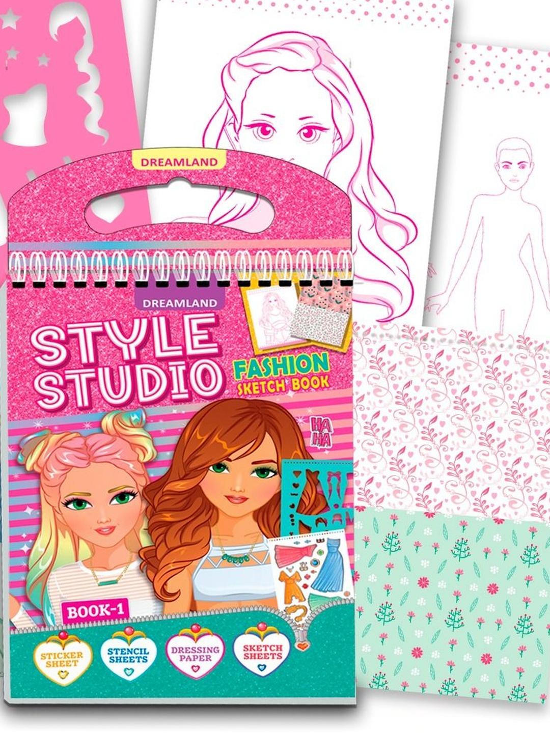 Buy Dreamland Style Studio Fashion Sketch Activity Book Part 1 With ...