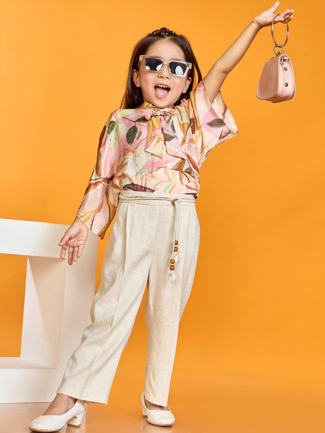 Buy Peppermint Girls Printed Top With Trousers - Clothing Set for Girls ...