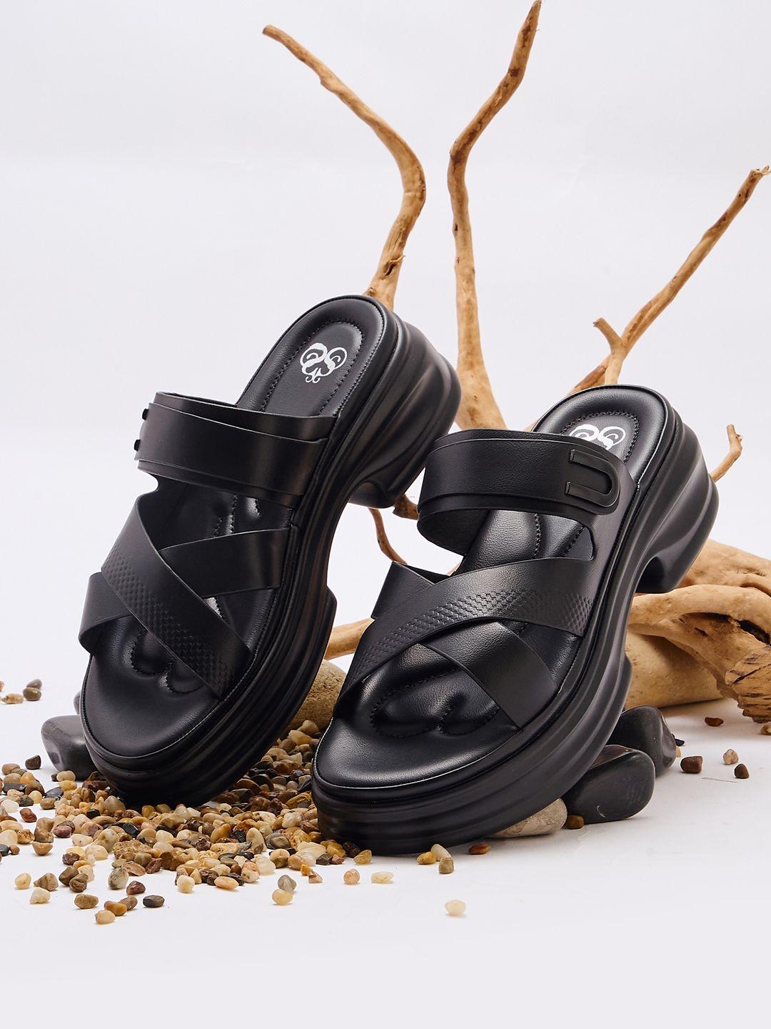 Buy Sole To Soul Textured Block Sandals - Heels for Women 37911067 | Myntra