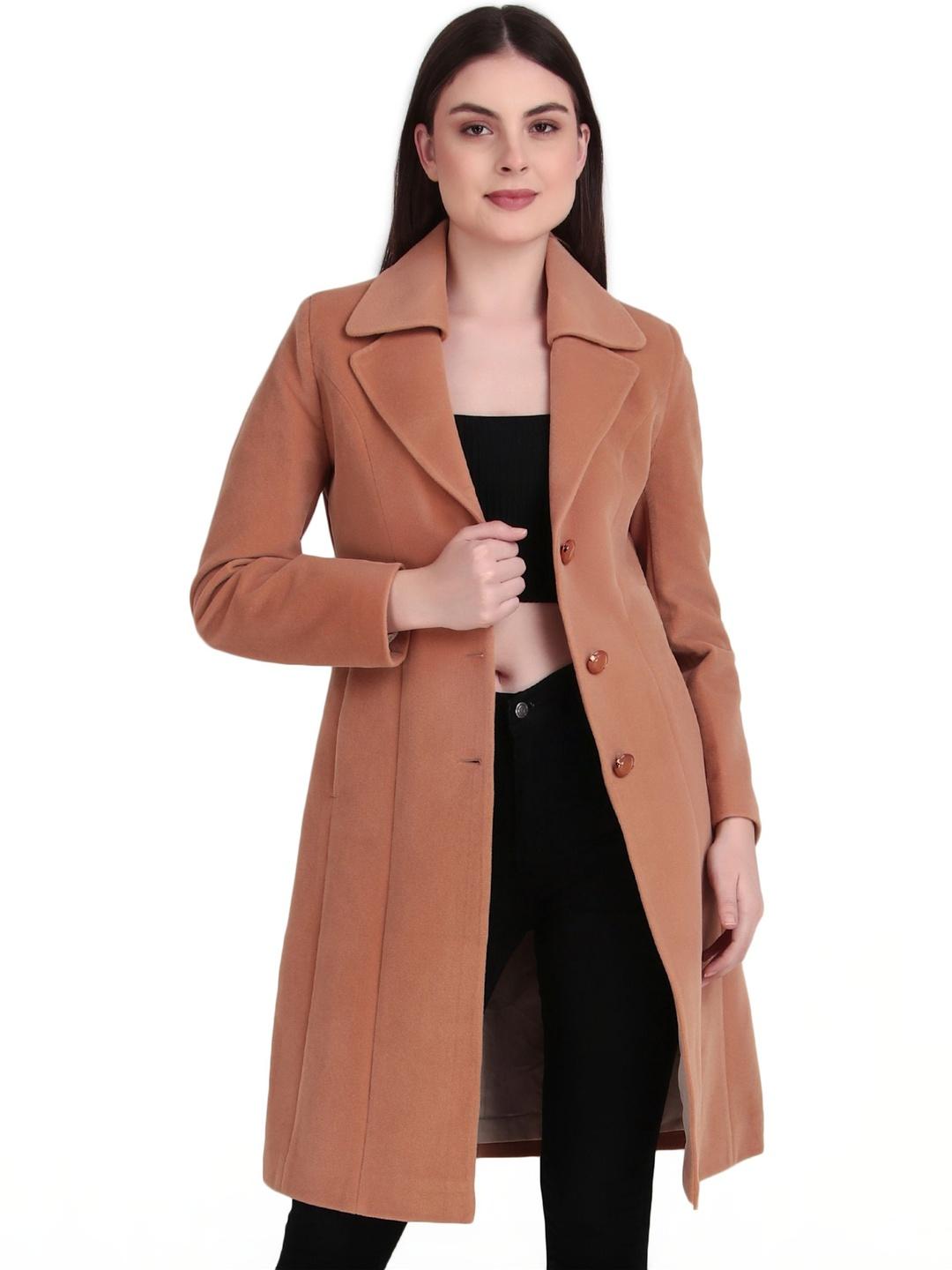 Buy Brazo Double Collar Knee Length Overcoat - Coats for Women 37892259 ...