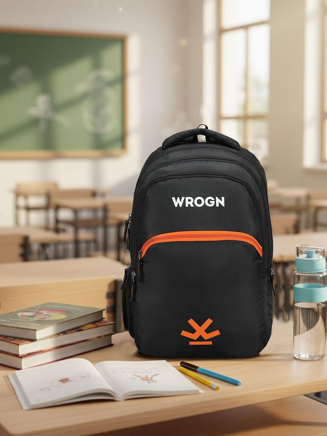 Buy WROGN Unisex Brand Logo Backpack With Compression Straps ...