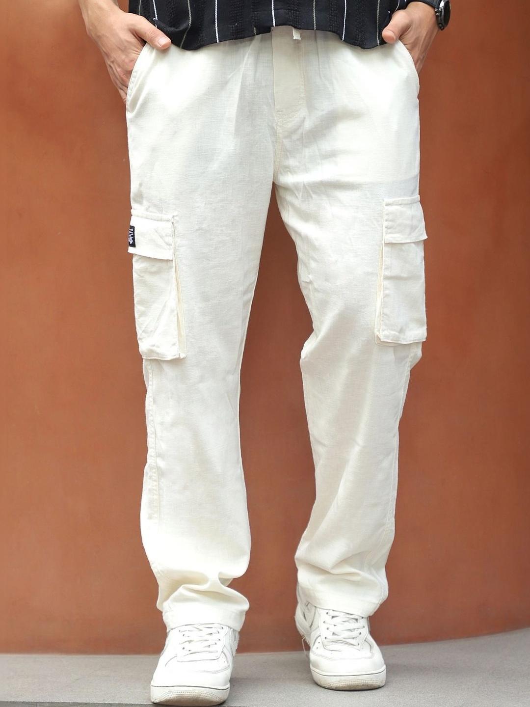 Buy JIMMY & JORDAN Men Classic Loose Fit Cargos Trousers - Trousers for ...