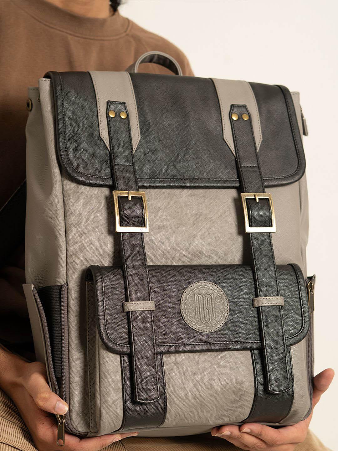 Buy Mona B Unisex Colourblocked Backpack - Backpacks for Unisex ...