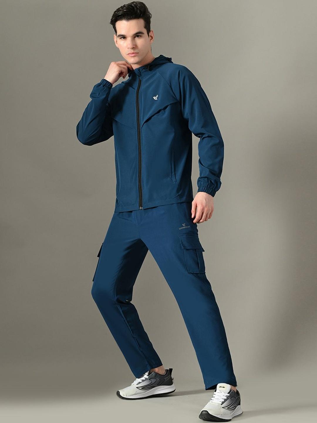 Buy Dpassion Men Hooded Full Zip Breathable Sports Tracksuit ...