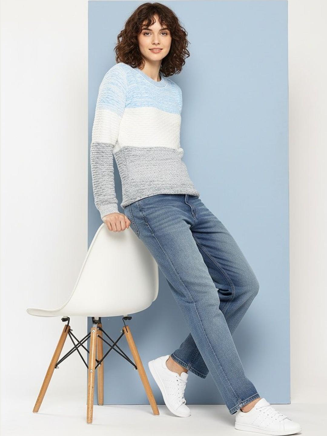 Buy The Roadster Lifestyle Co Colourblocked Woolen Winter Wear Pullover ...