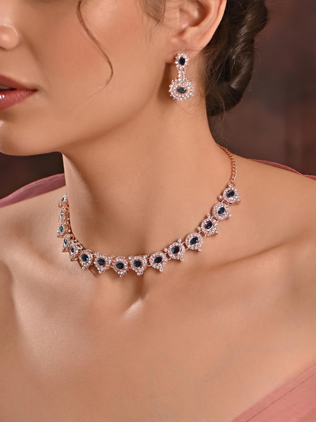 Buy Fida Gold Plated AD Studded Jewellery Set - Jewellery Set for Women ...