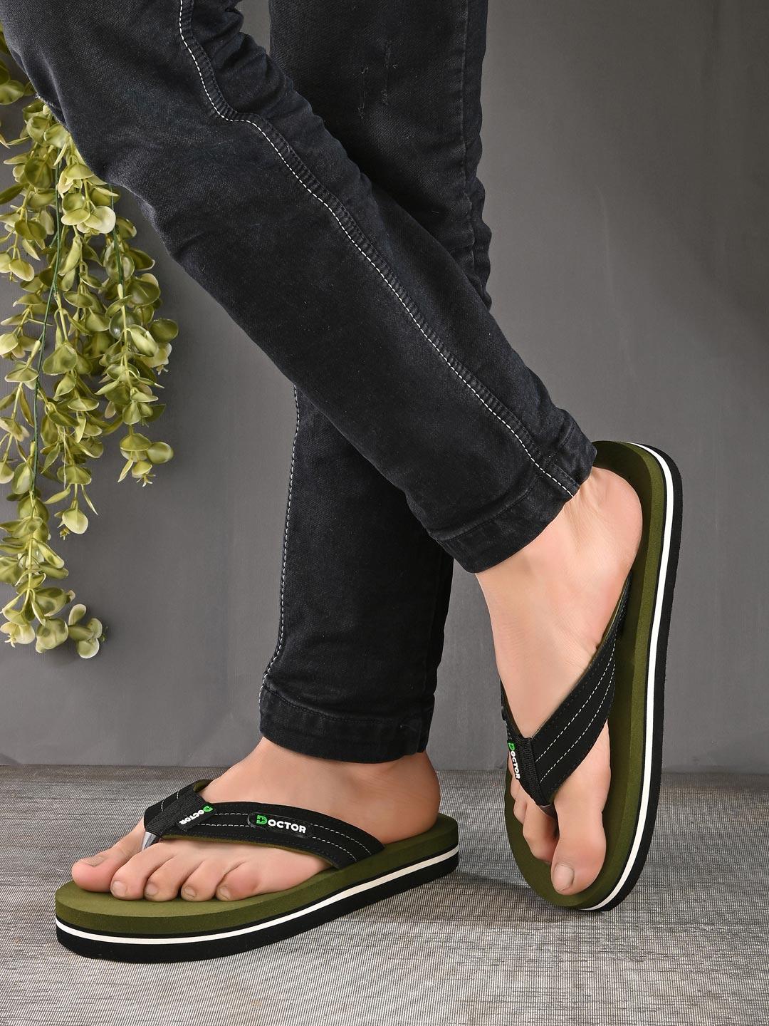 Buy DOCTOR HEALTH SUPER SOFT Men Slip On Flip Flops - Flip Flops for ...