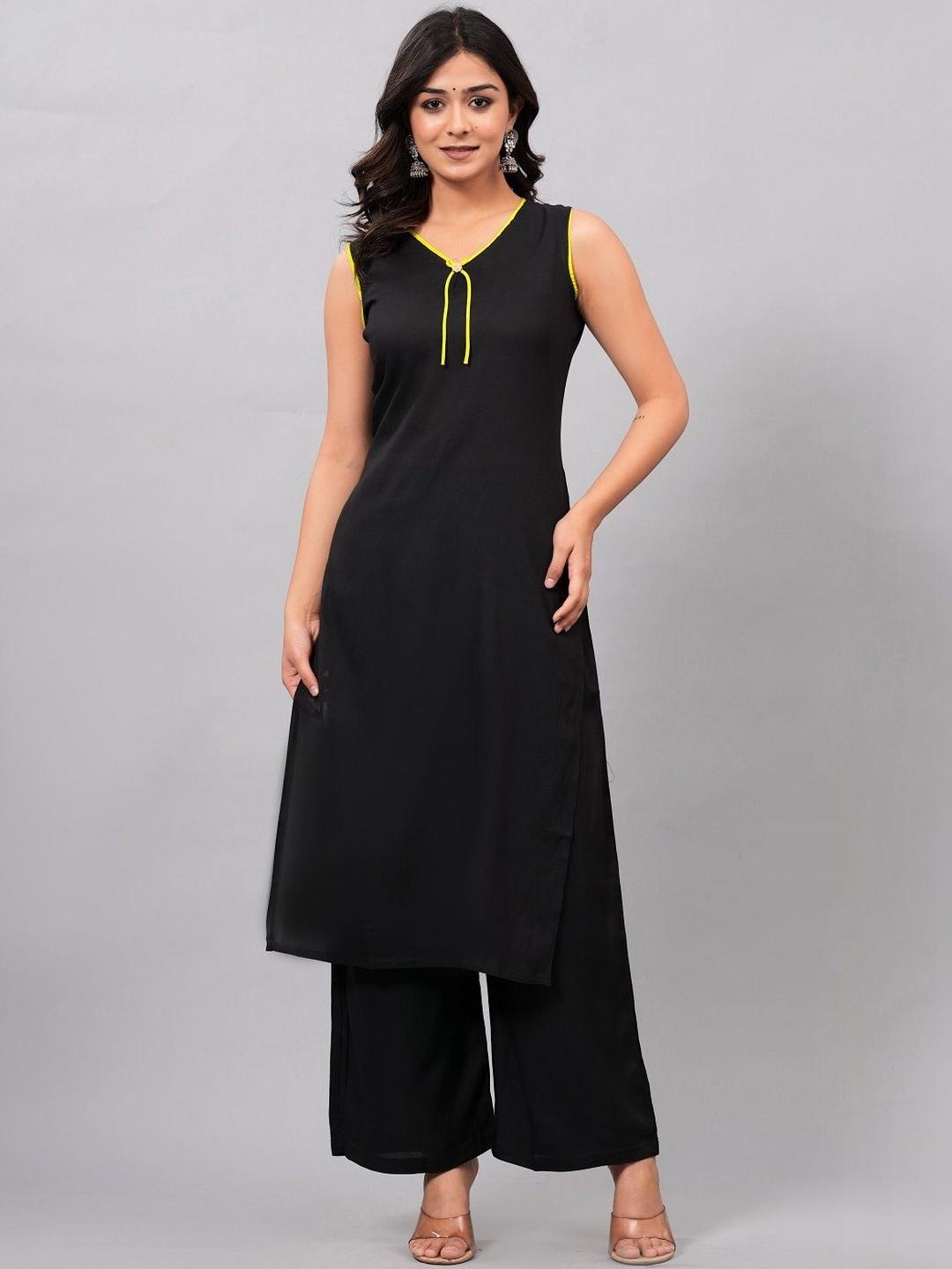 Buy Maquien Women Regular Kurta With Palazzos - Kurta Sets for Women ...