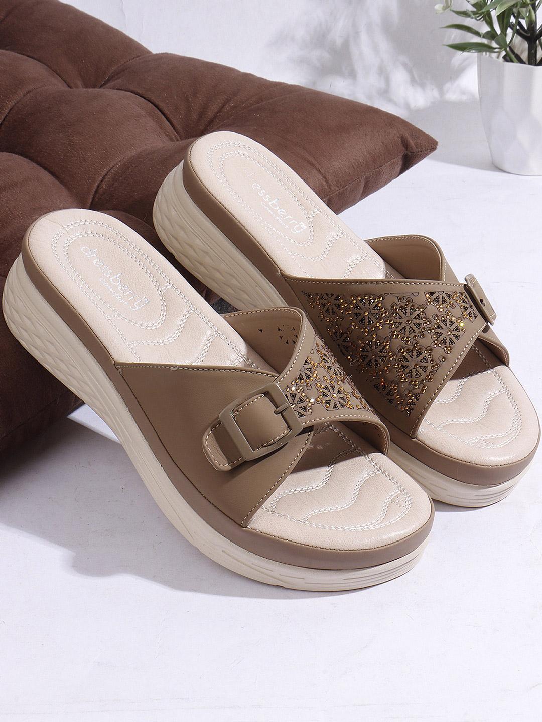 Buy DressBerry Embellished Wedge Sandals - Flats for Women 36487044 ...