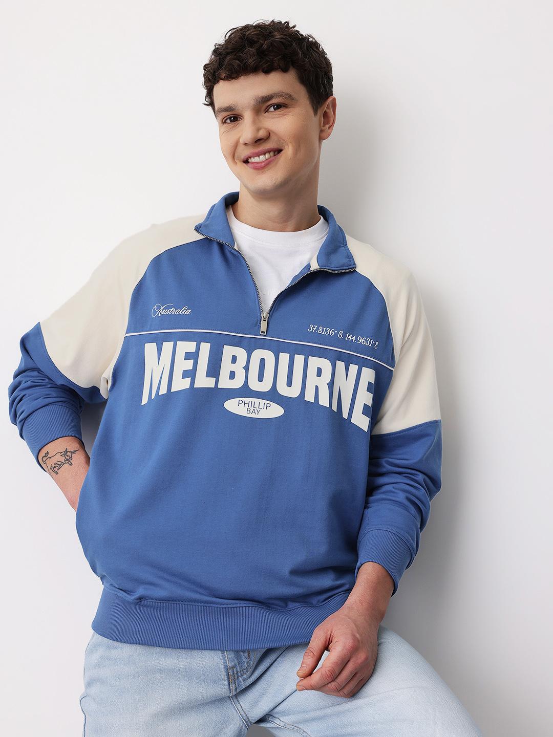 Buy Mast & Harbour Oversized Printed Sweatshirt - Sweatshirts for Men ...