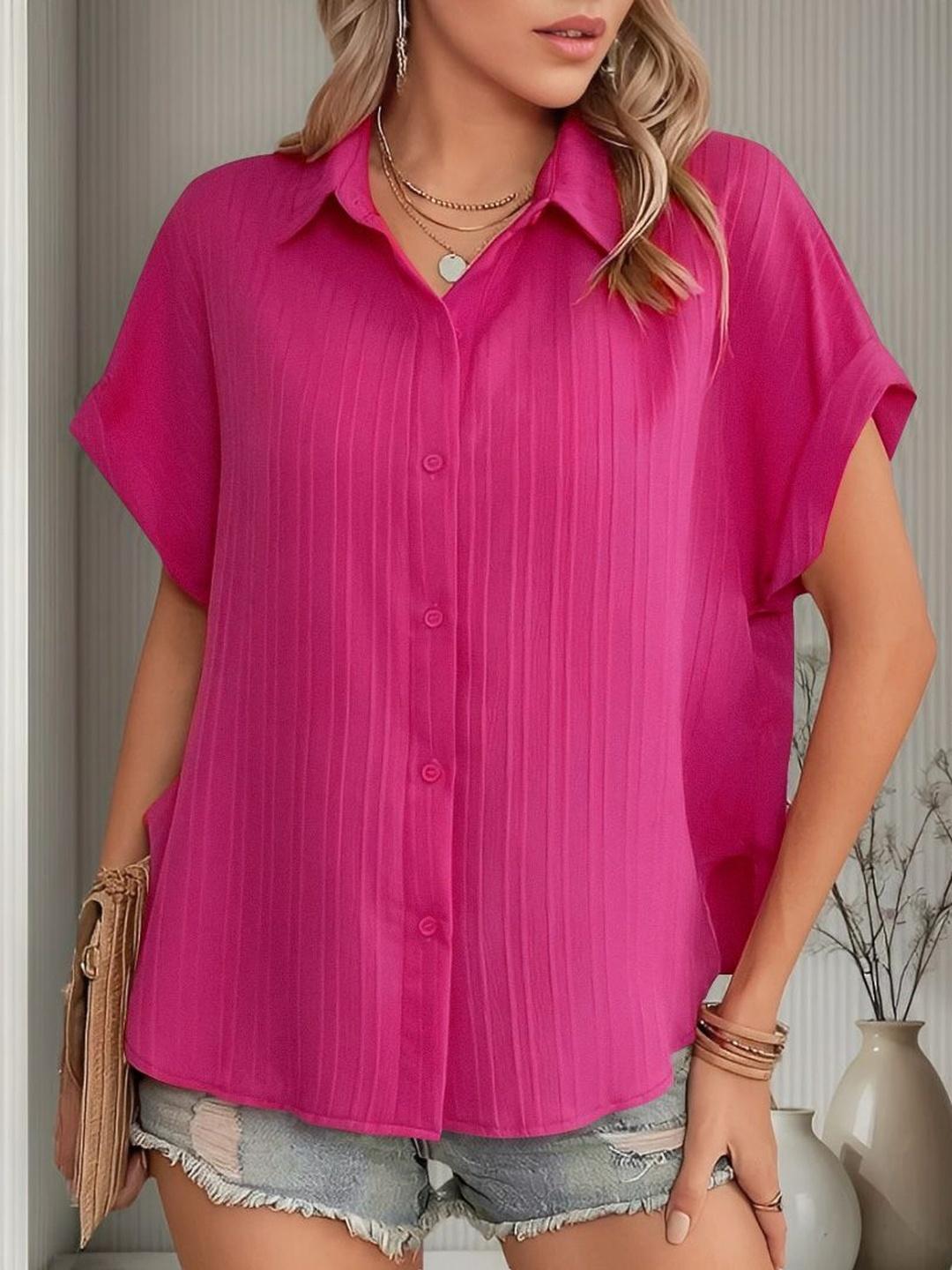 Buy Stylecast X Slyck Solid Spread Collar Extended Sleeves Shirt ...