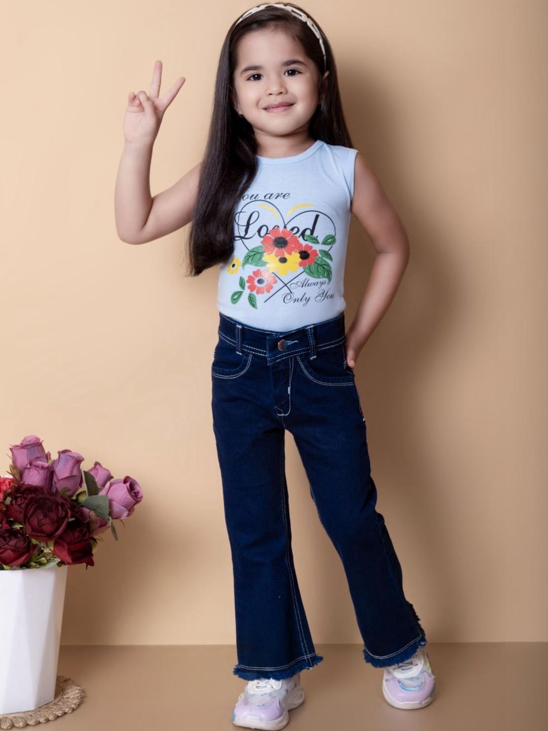 Buy Iconic Me Girls Bootcut High Rise Stretchable Jeans - Jeans for ...