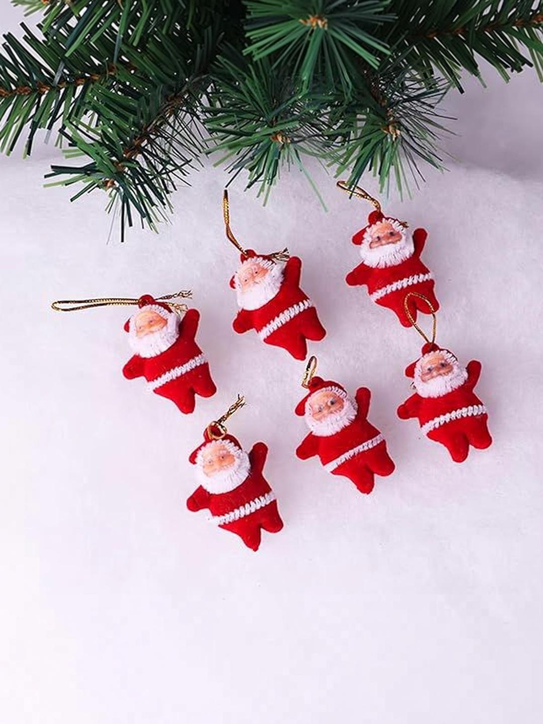 Buy Ascension 6 Pcs Red Christmas Mini Santa Festive Decor - Festive ...