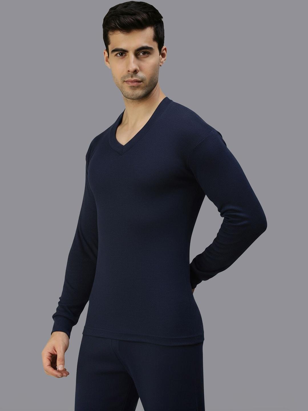 Buy AMUL COMFY Men Skinny Fit V Neck Full Sleeve Thermal Top - Thermal ...