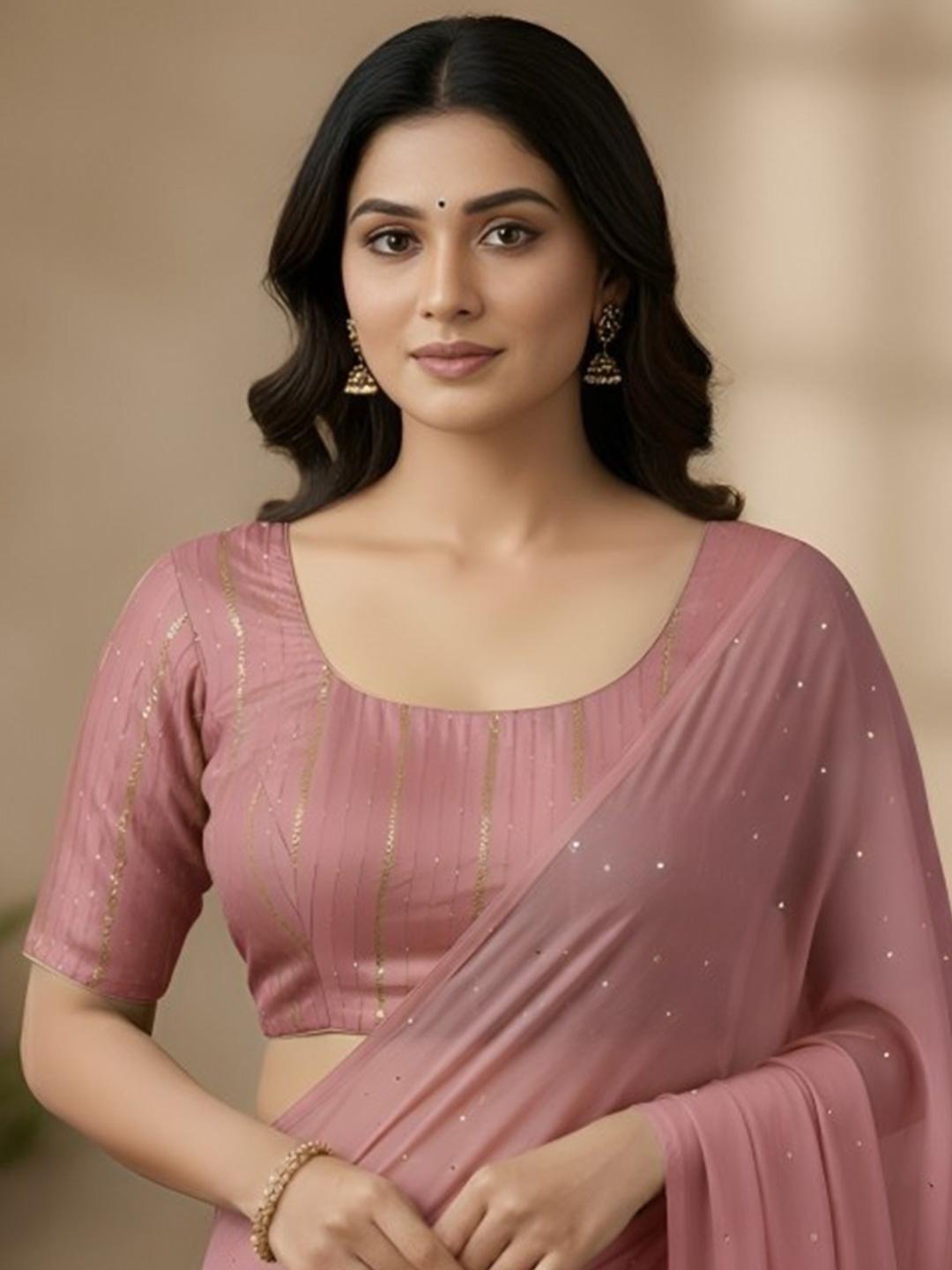 Buy RAGHUVEER CREATION Women Gotta Patti Embroidered Sequinned Saree ...