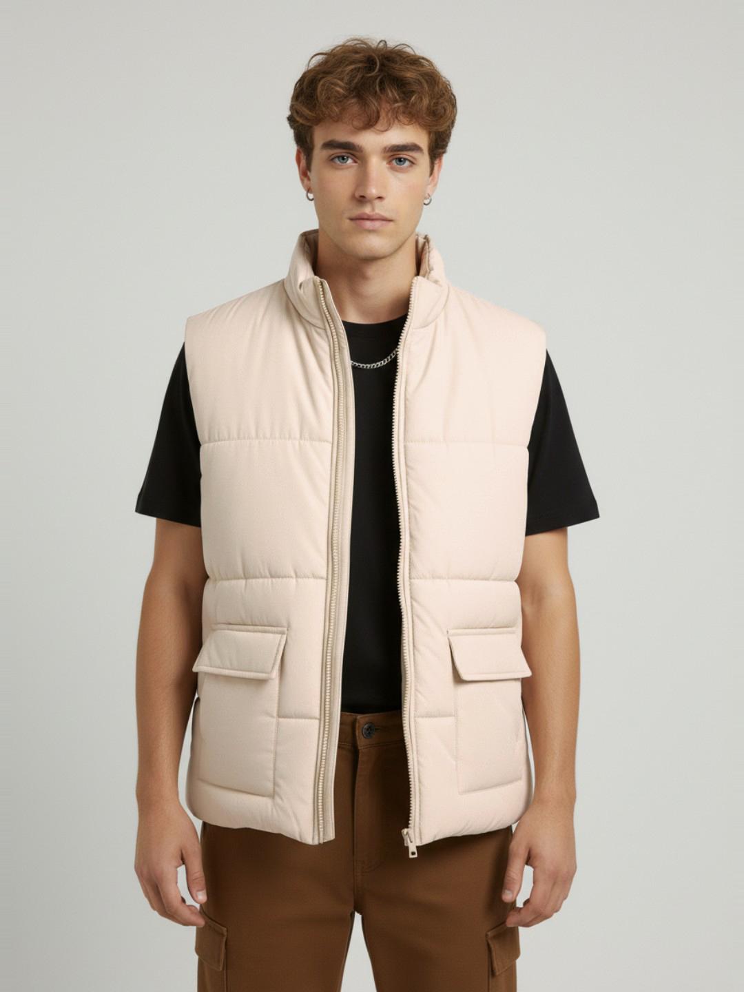 Buy Glitchez Mock Collar Gilet Jacket - Jackets for Men 33573484 | Myntra