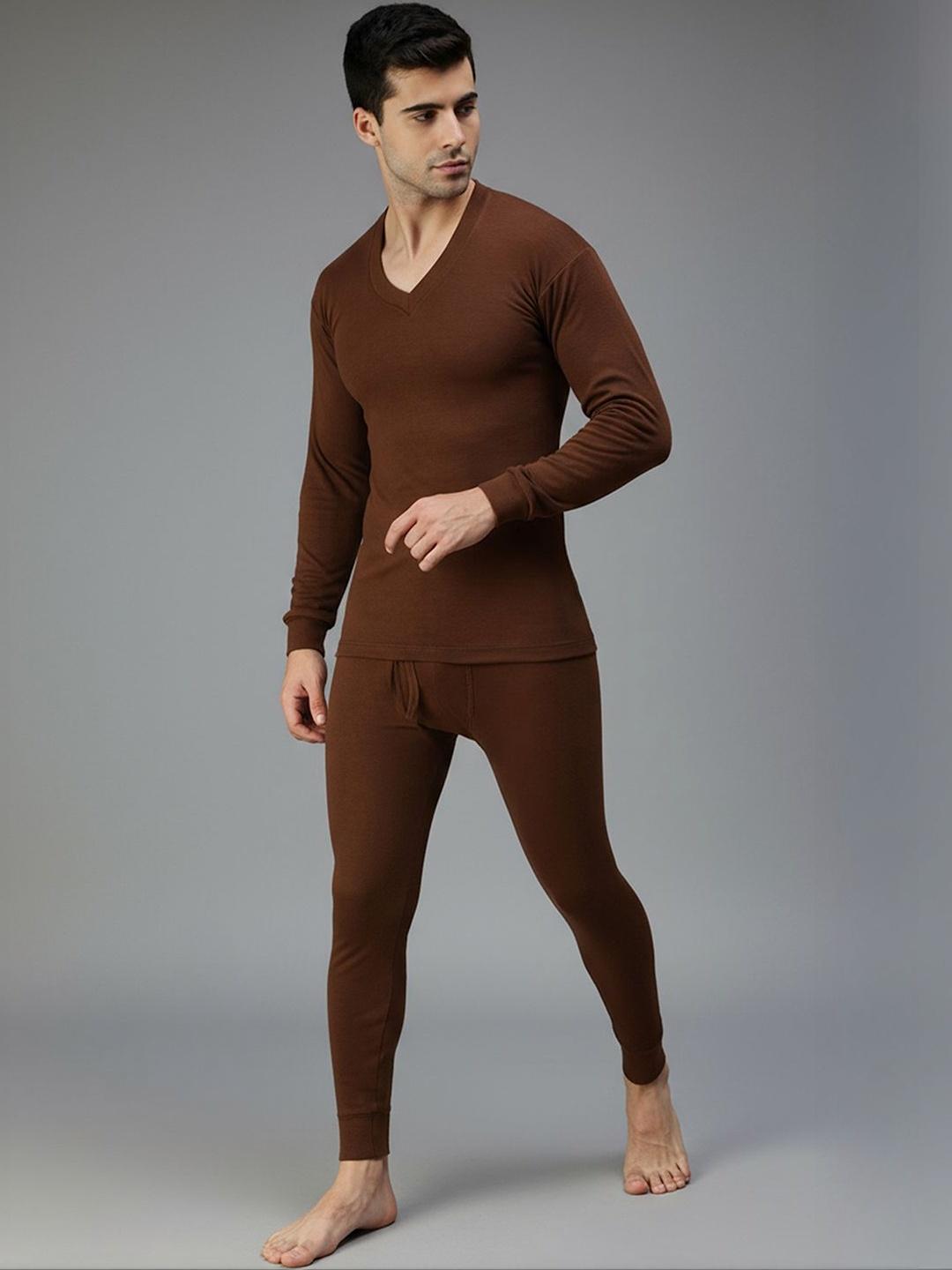 Buy AMUL COMFY Men Ribbed Cotton V Neck Thermal Top - Thermal Tops for ...