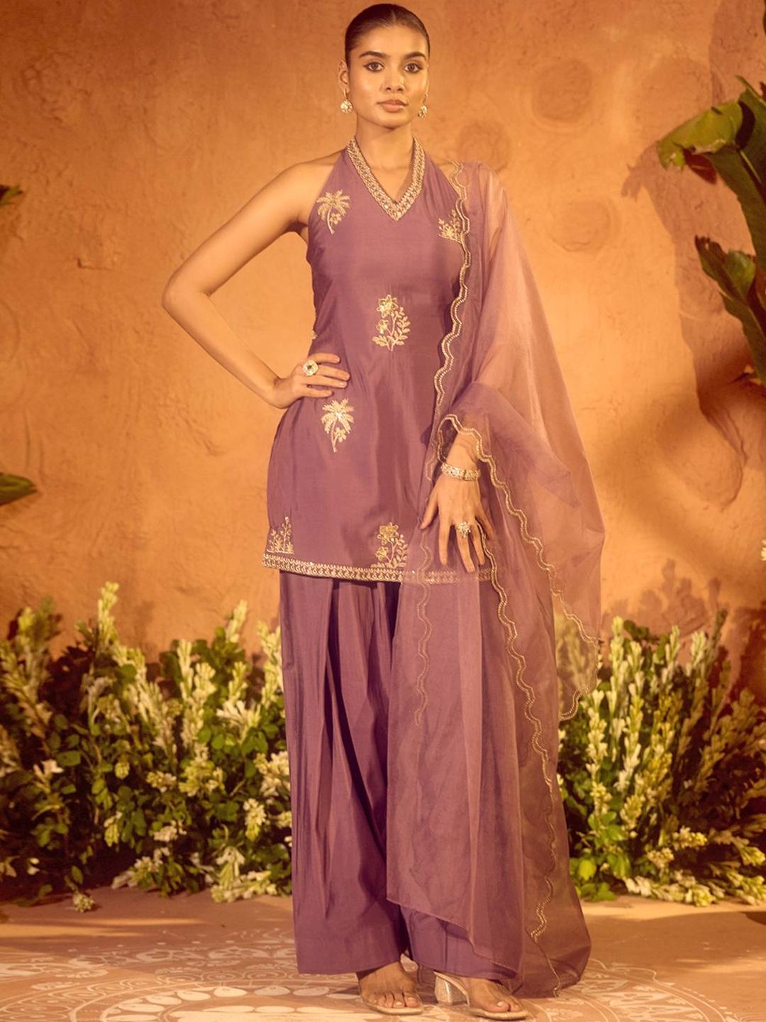 Buy FIORRA Women Ethnic Motifs Embroidered Regular Thread Work Kurta ...