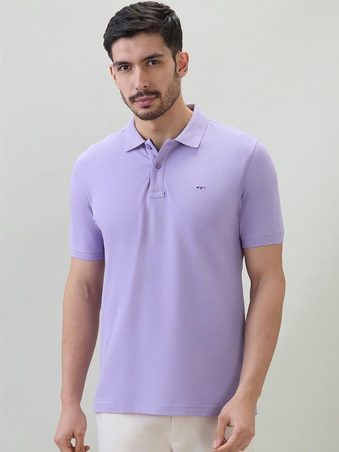 Buy ColorPlus Men Brand Logo Polo Collar Pure Cotton T Shirt - Tshirts ...