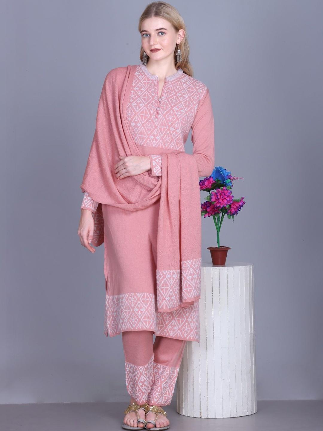 Buy MONTREX Women Regular Kurta With Trousers & With Dupatta - Kurta ...