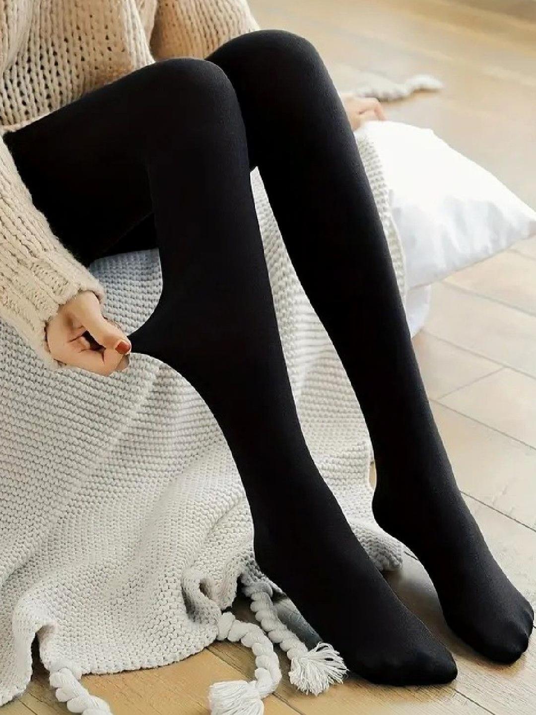 Buy PIFTIF High Rise Opaque Warm Woolen Winter Thermal Stockings ...