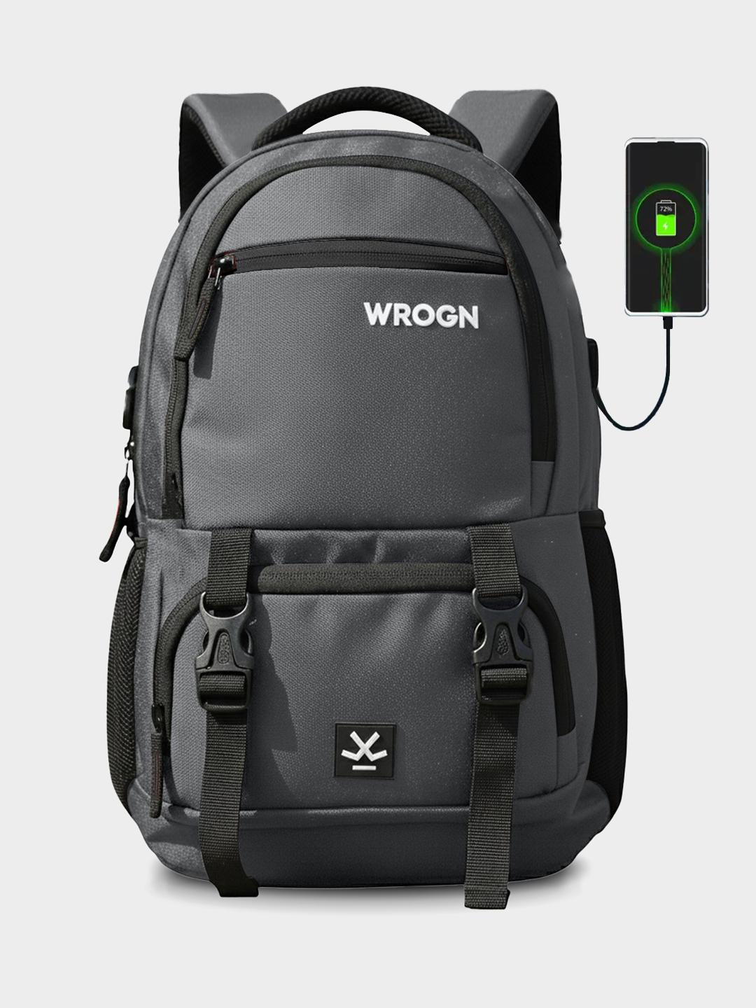 Buy WROGN Brand Logo Laptop Backpack With USB Charging Port 31L ...