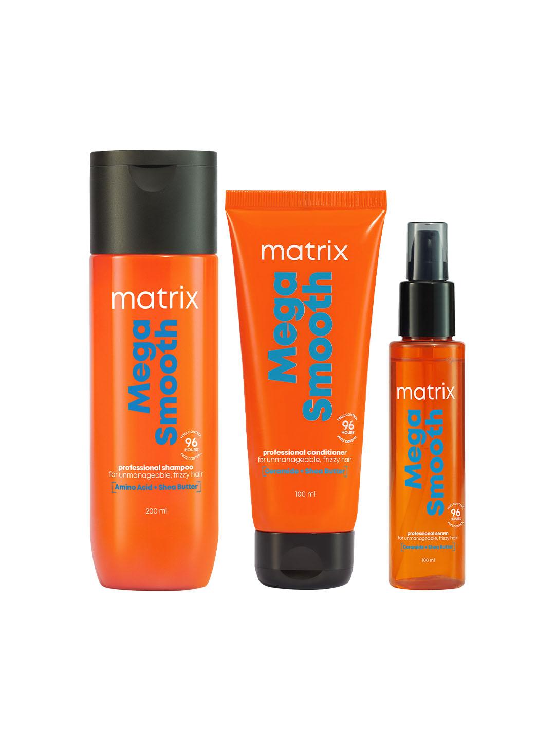 Buy MATRIX Mega Smooth Combo For Frizzy Hair 200ml + 100ml + 100ml ...