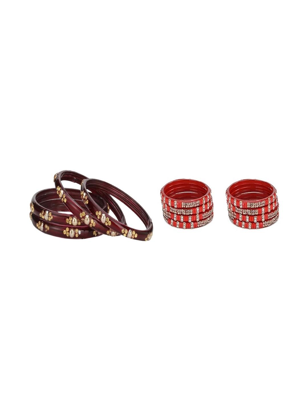 Buy 1ST TIME Set Of 12 Stone Studded Bangles - Bangle for Women ...