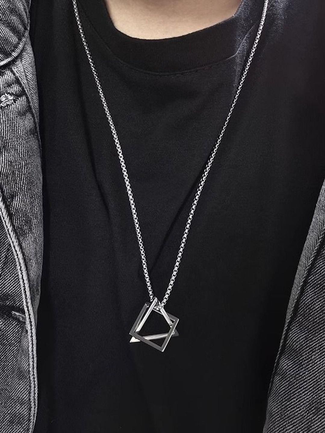 Buy Krelin Men Silver Plated Necklace - Necklace And Chains for Men ...