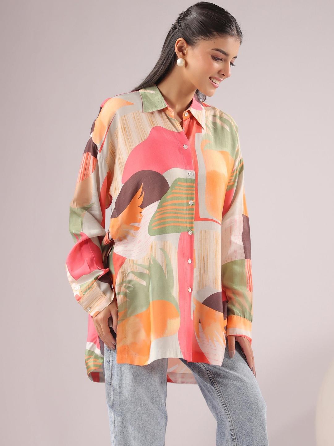 Buy JISORA Print Pure Silk Top - Tops for Women 38061677 | Myntra