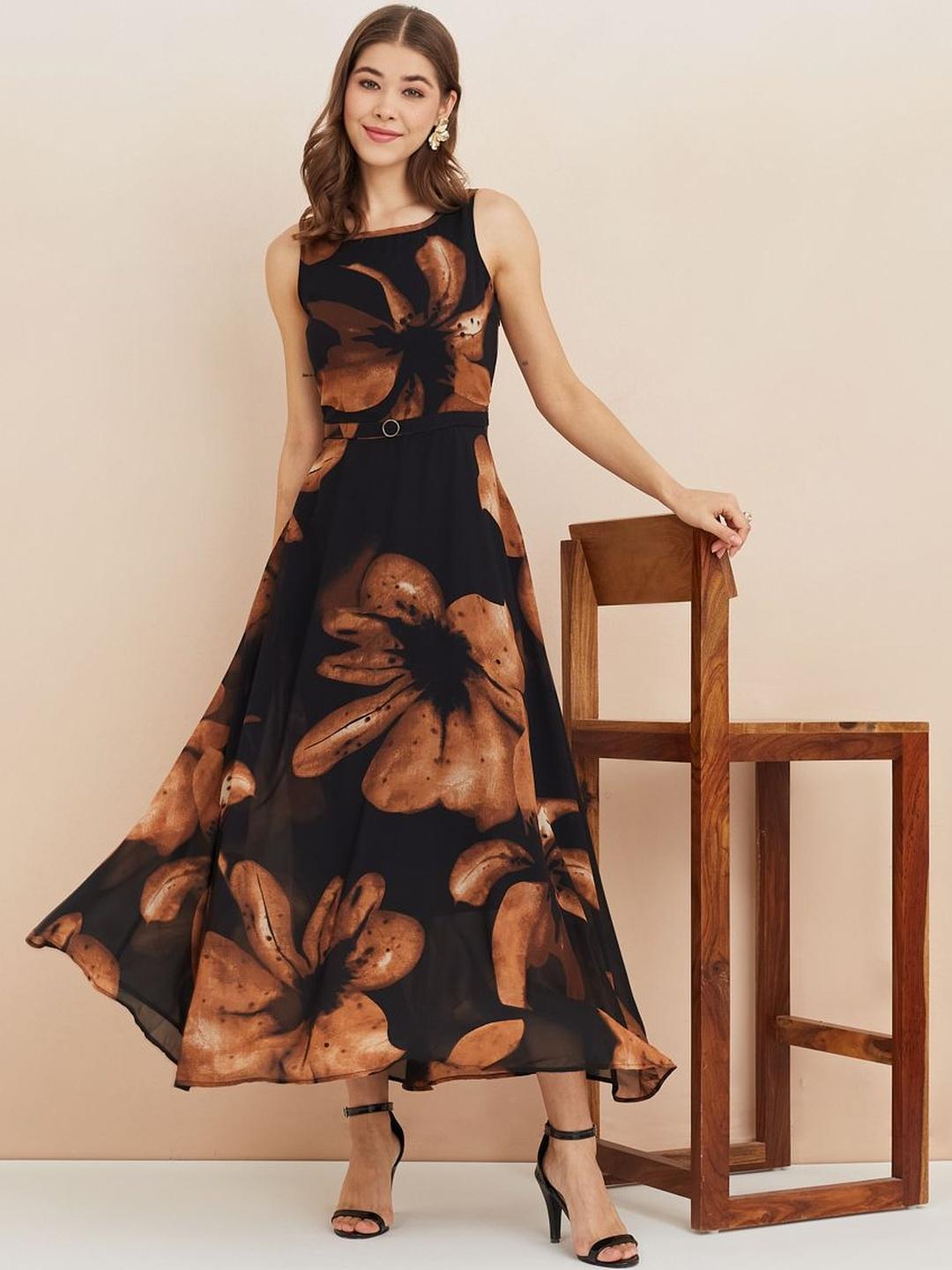 Buy Latin Quarters Floral Print A Line Maxi Dress - Dresses for Women ...