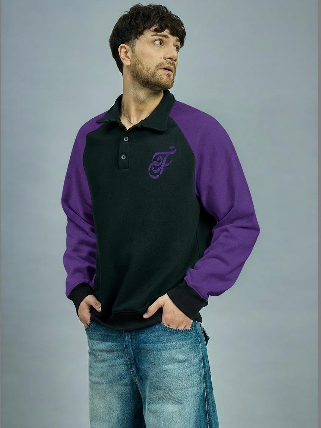 Buy FUGAZEE Men Colourblocked Sweatshirt - Sweatshirts for Men 38046663 ...