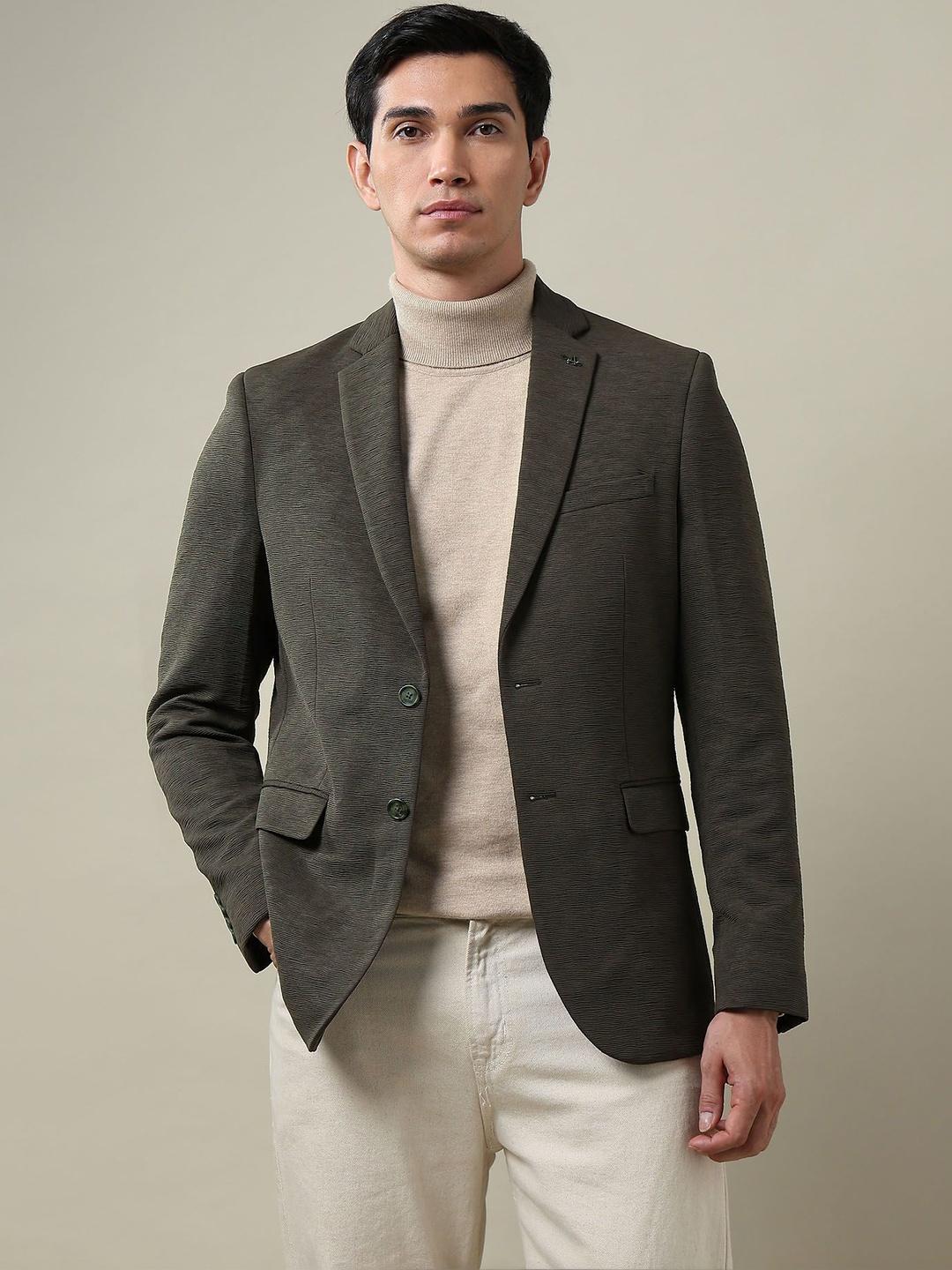 Buy Arrow Textured Notched Lapel Blazers - Blazers for Men 38093362 ...