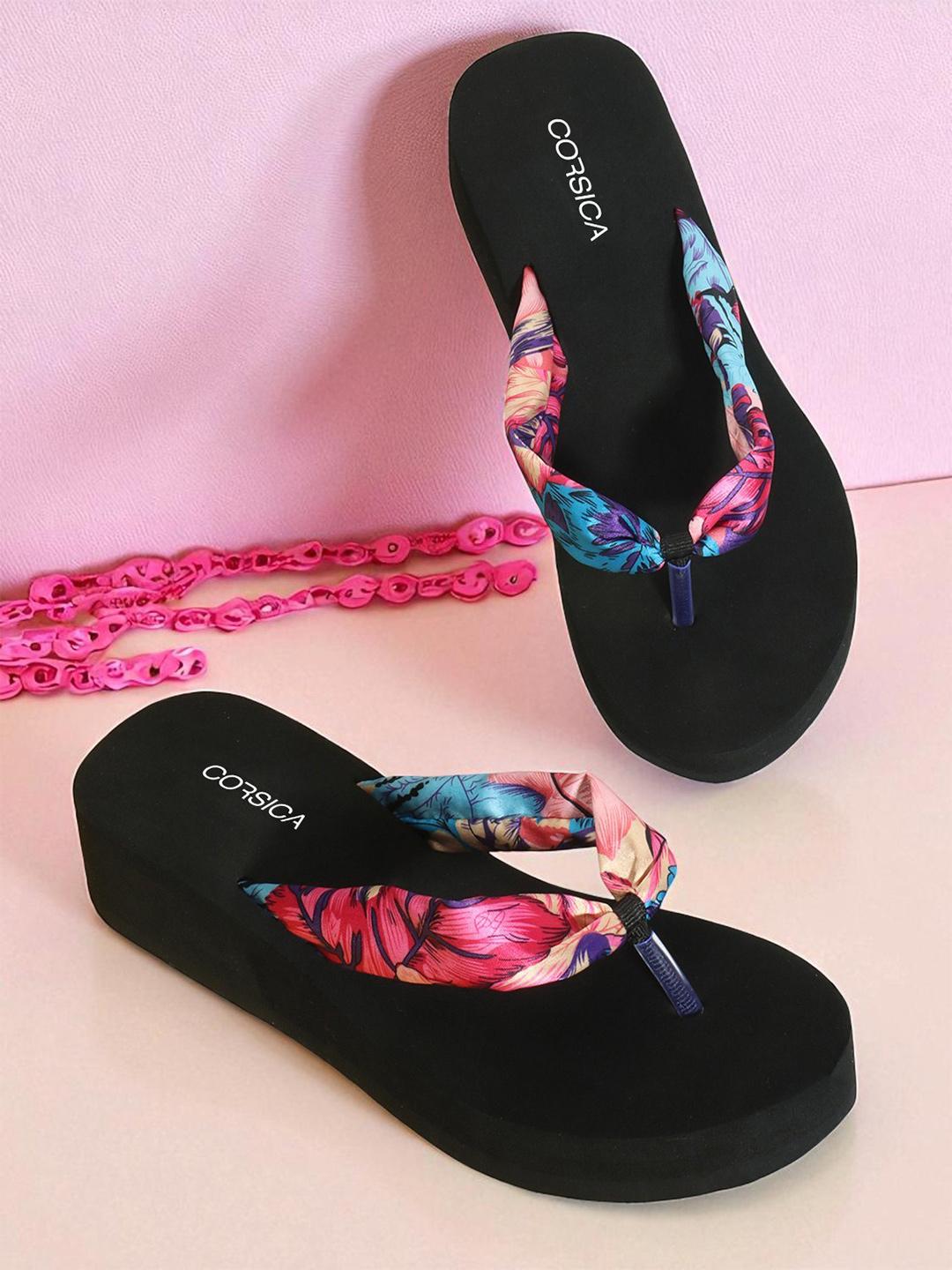 Buy CORSICA Women Black Doctor Ortho Pain Relief Wedge Heels - Heels ...