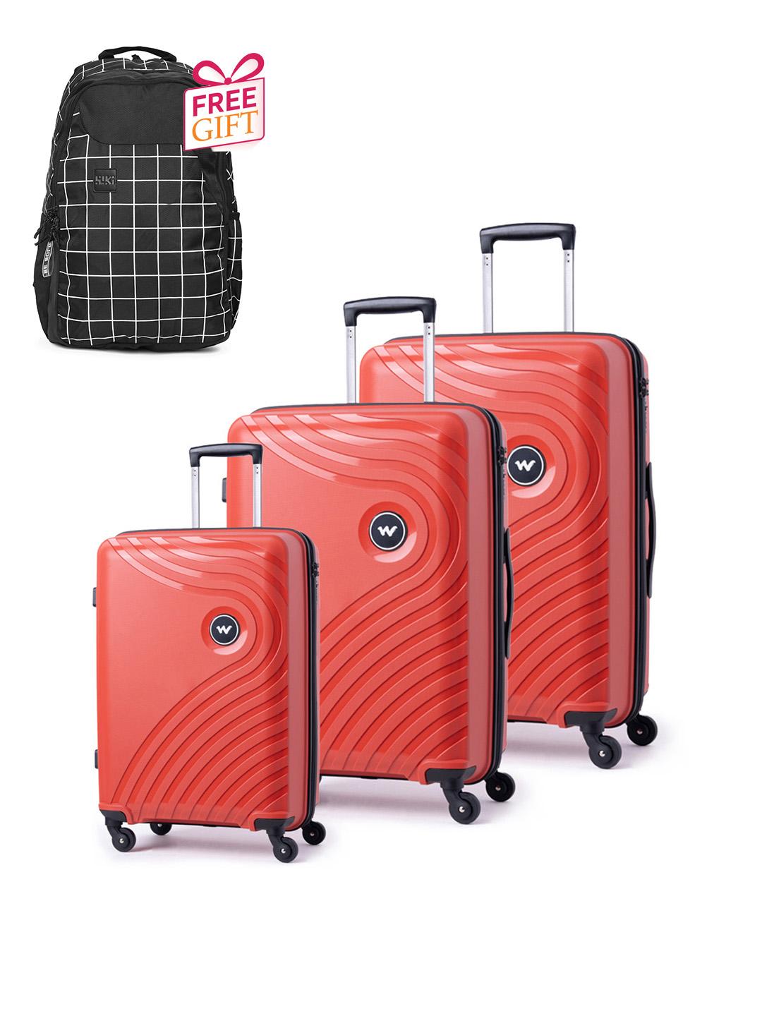 Buy Wildcraft Set Of 3 Trolley Bags With 1 Free Backpack - Trolley Bag ...