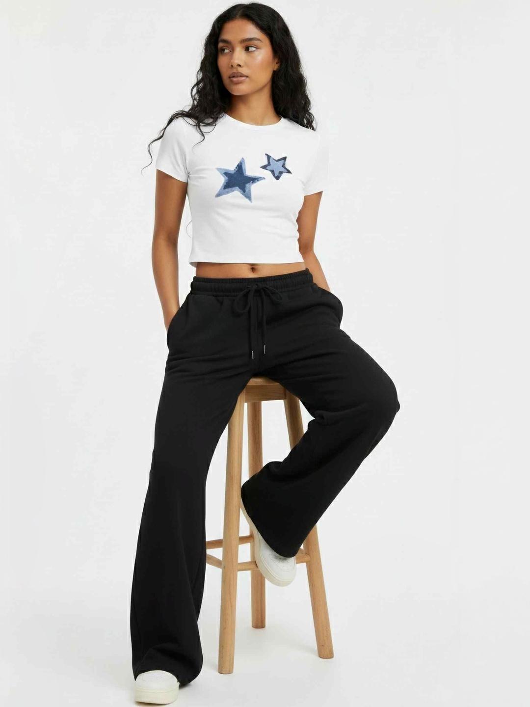 Buy Glitchez Women Slouchy Flared Track Pants - Track Pants for Women ...