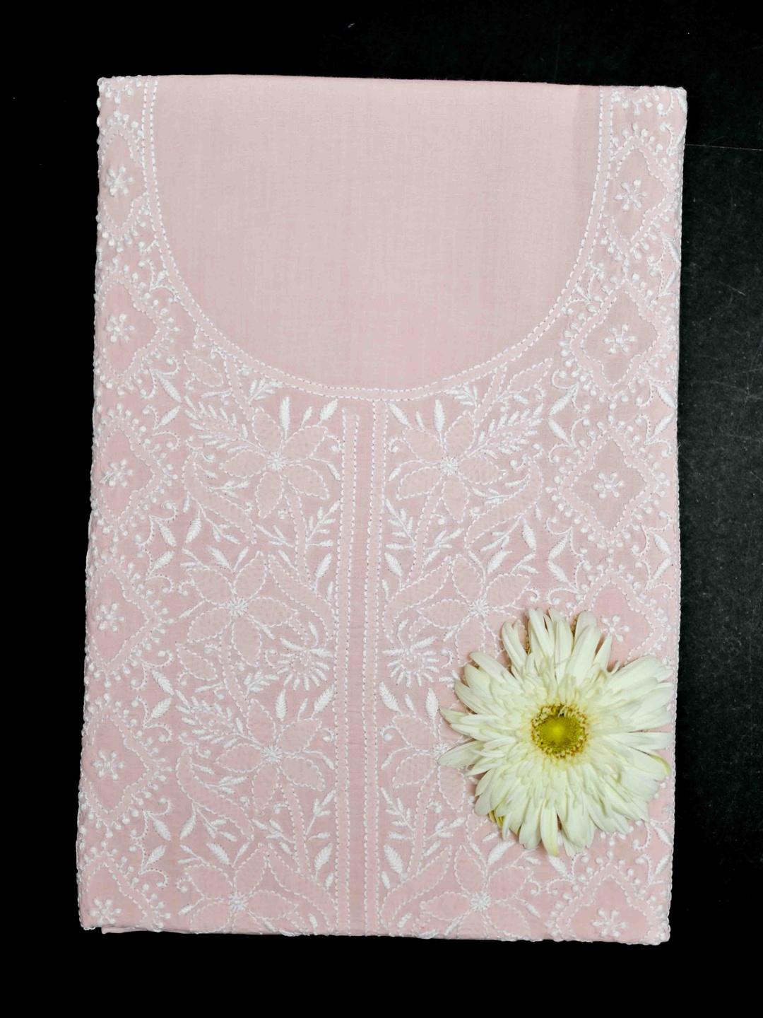 Buy WINK&WISH Embroidered Pure Cotton Unstitched Dress Material - Dress ...