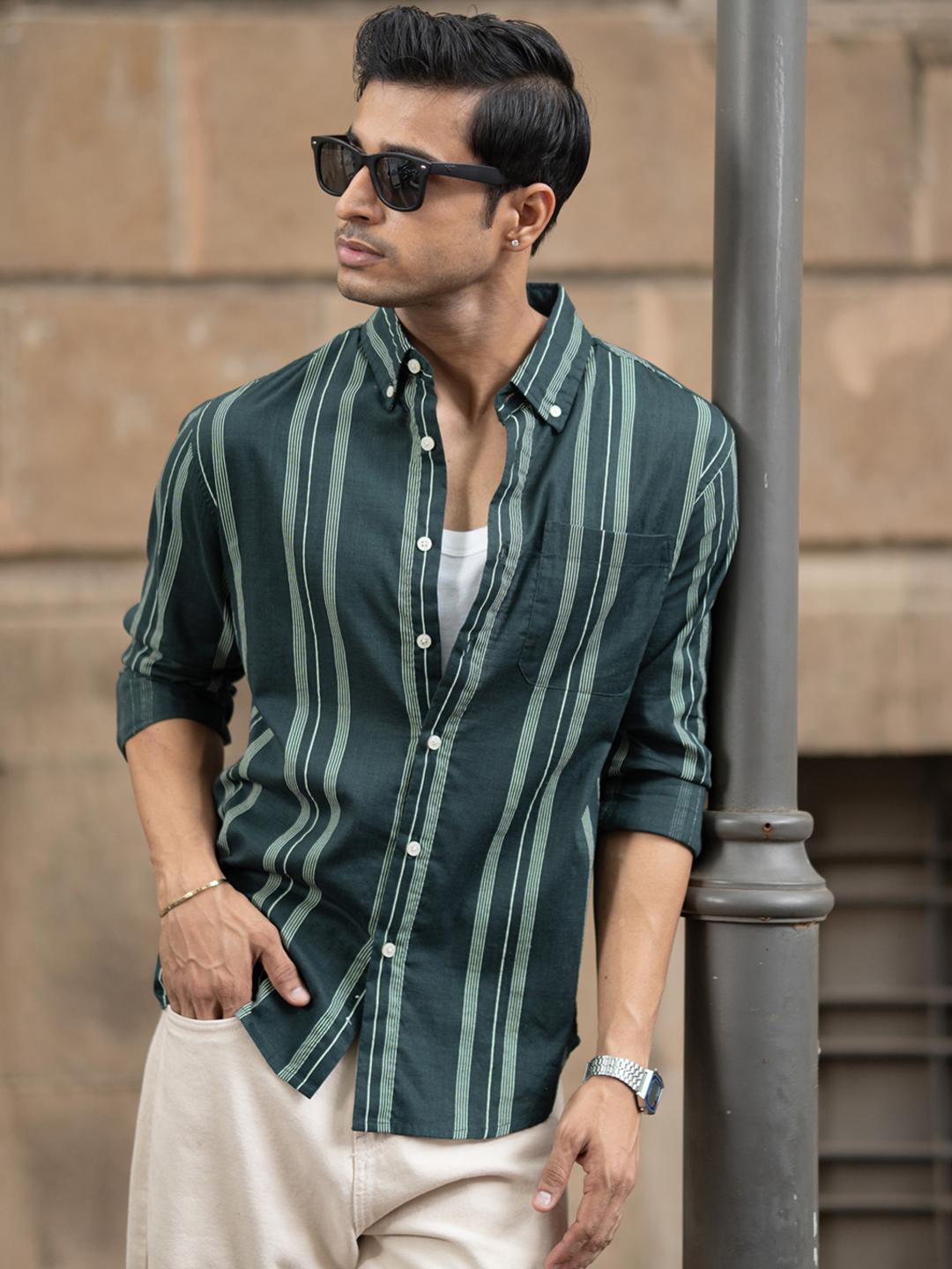 Buy Powerlook Men Striped Casual Shirt - Shirts for Men 37644017 | Myntra