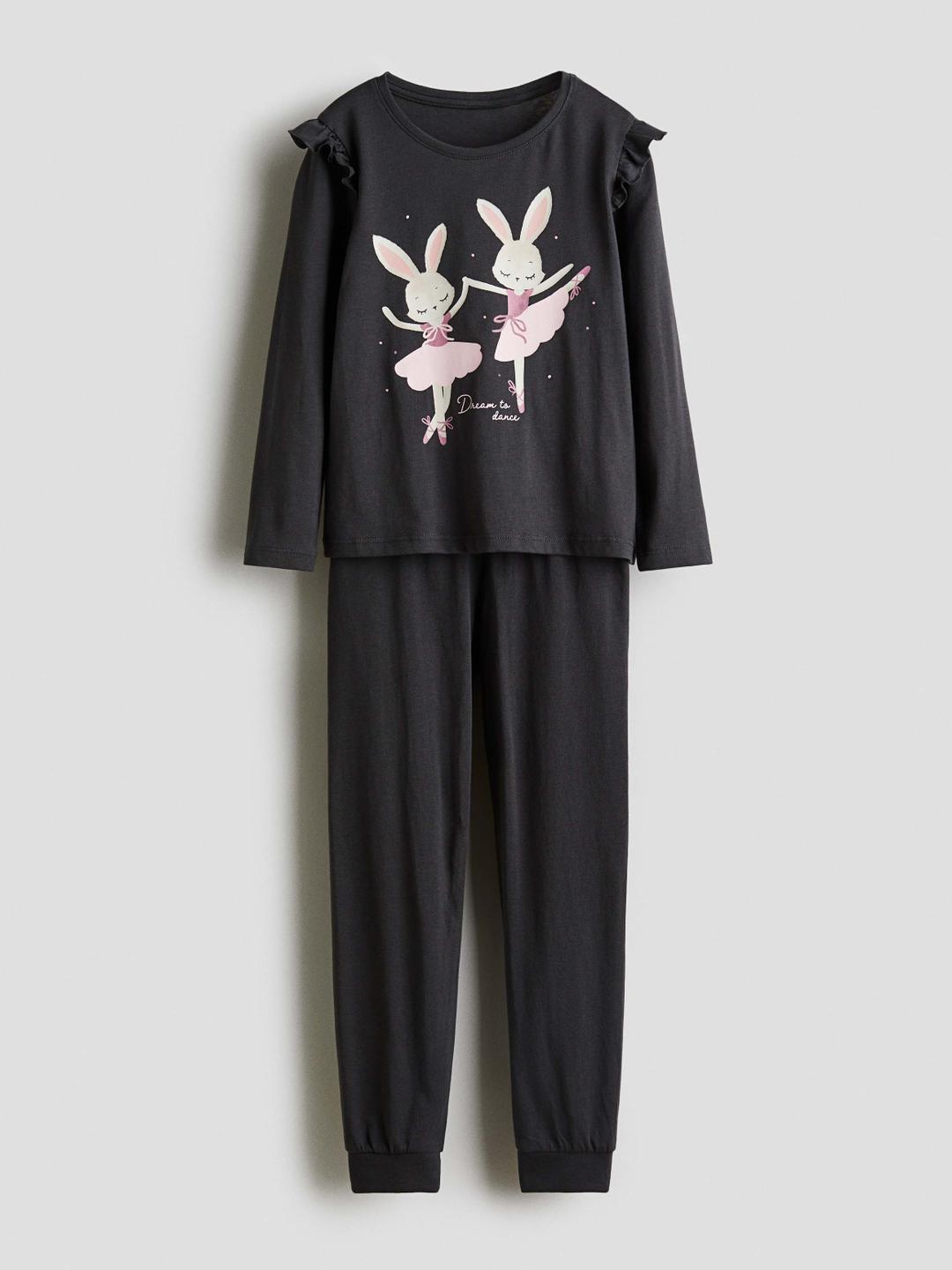 Buy H&M Printed Cotton Pyjamas - Night Suits for Girls 37779068 | Myntra