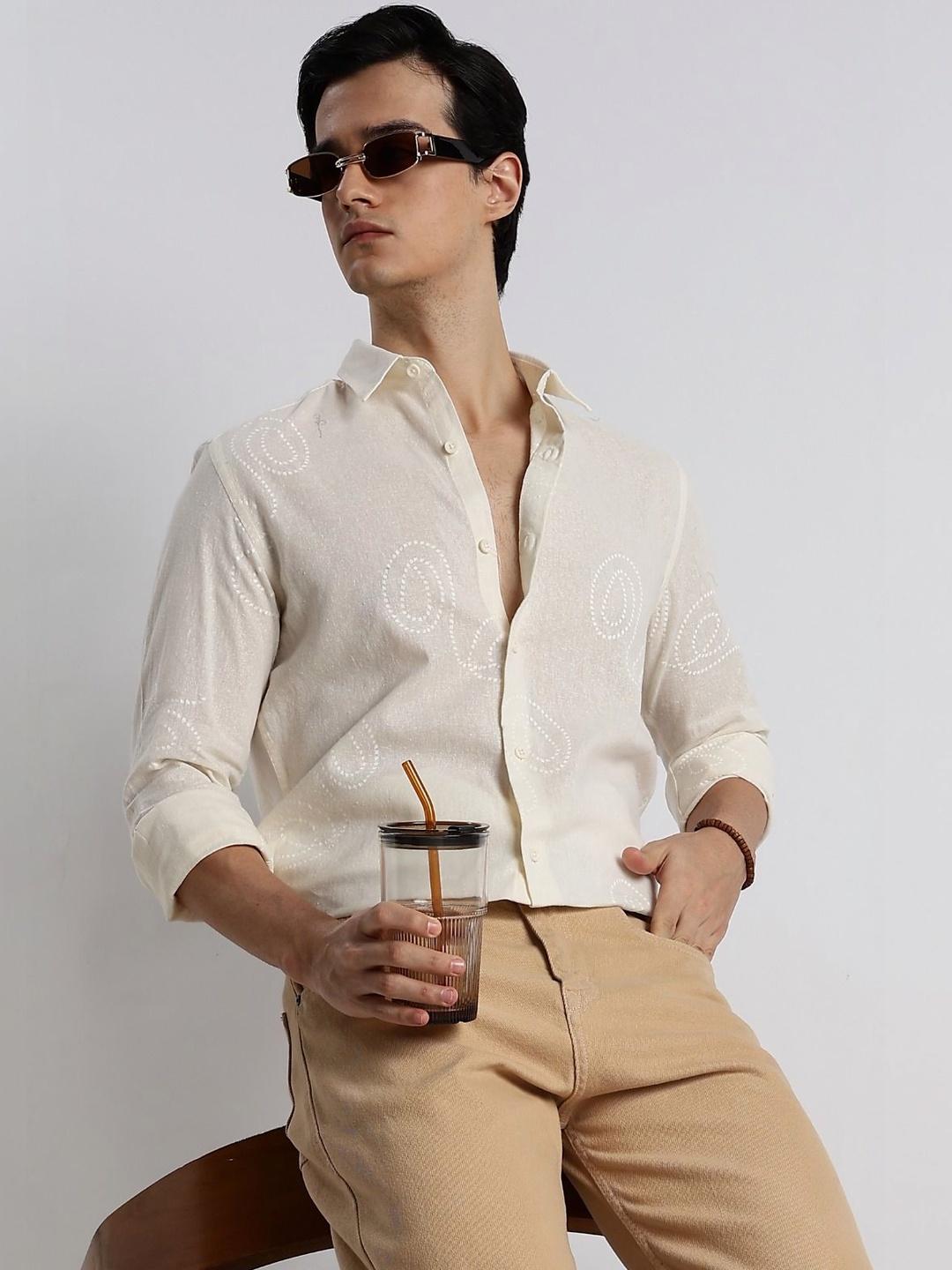 Buy Blu MNKY Men Classic Slim Fit Casual Shirt - Shirts for Men ...